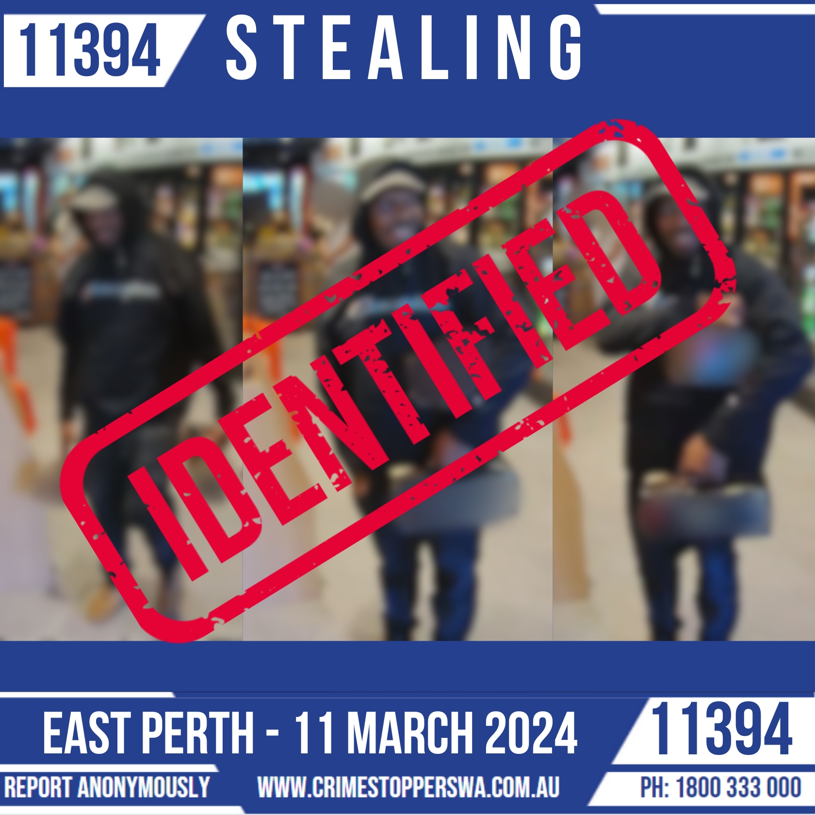 STEALING – HAY STREET EAST PERTH WA – 11 MARCH 2024 • Crime Stoppers ...