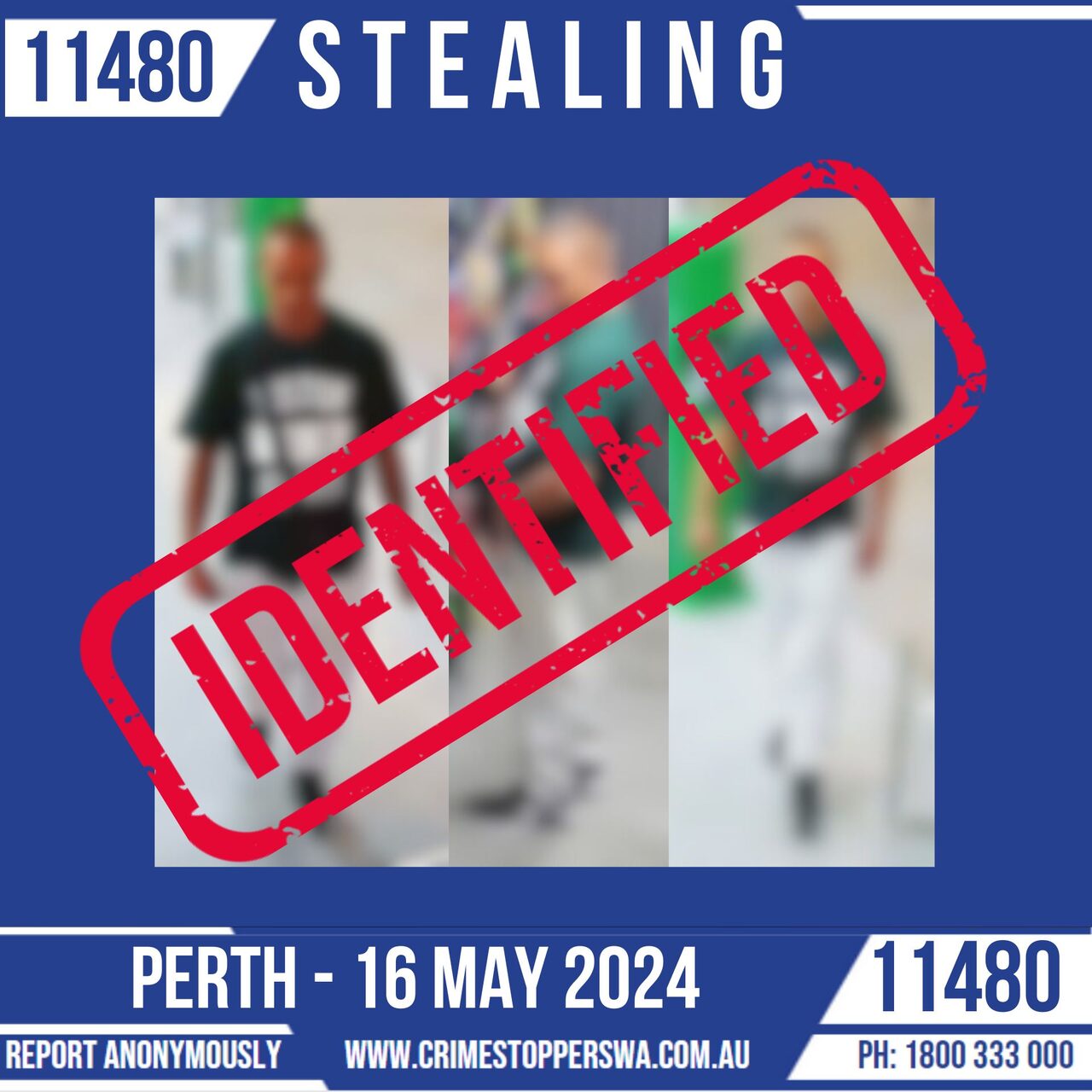 STEALING – MURRAY STREET PERTH WA – 16 MAY 2024 • Crime Stoppers ...