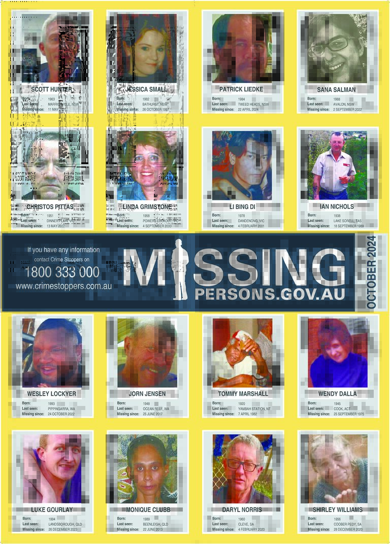 National Missing Persons - October 2024 • Crime Stoppers Western Australia