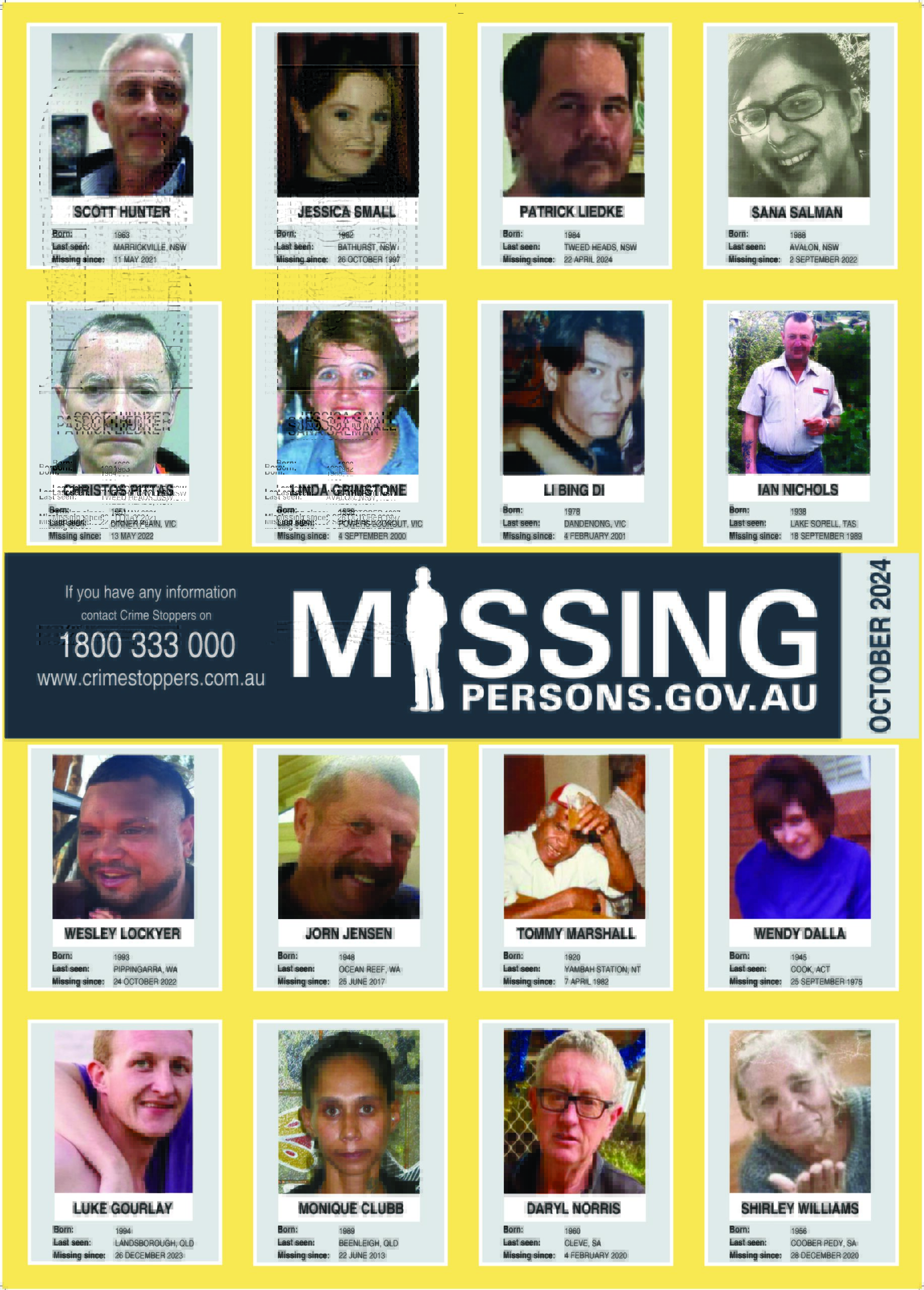 National Missing Persons - October 2024 • Crime Stoppers Western Australia